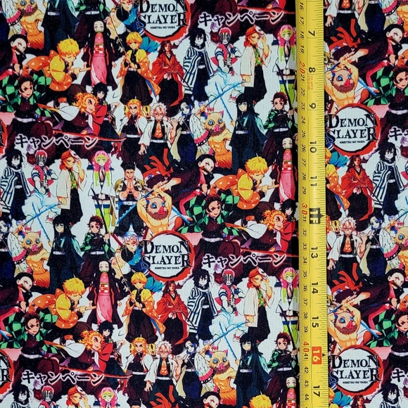 Other | Demon Slayer Collage Anime 1 Yard Fabric | Poshmark